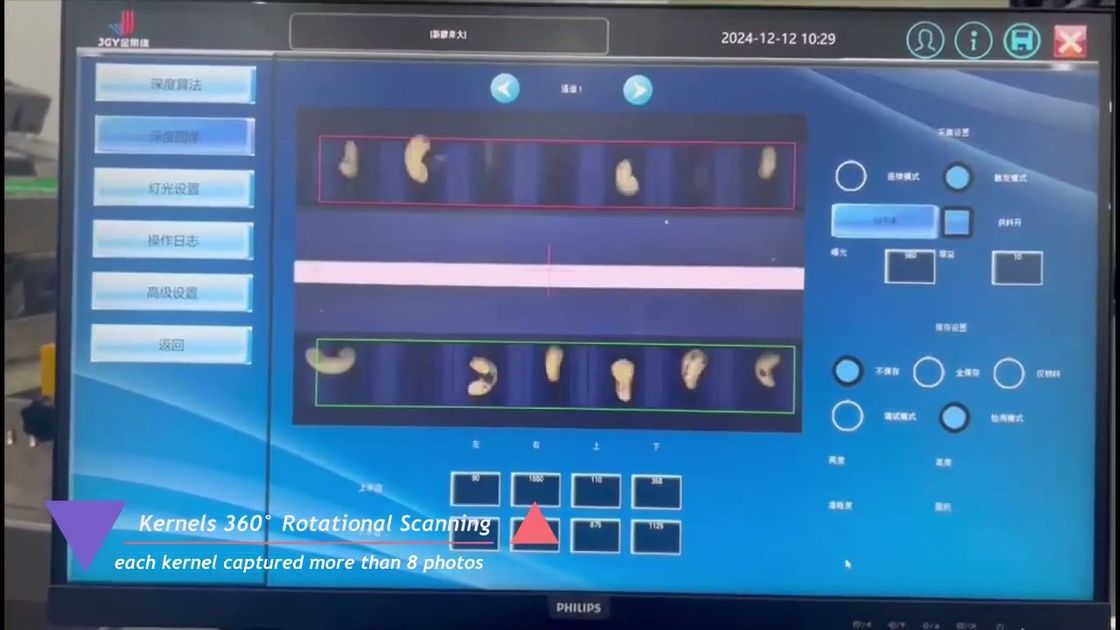 304 Stainless Steel Automatic Cashew Sorting Machine with AI Detection ...